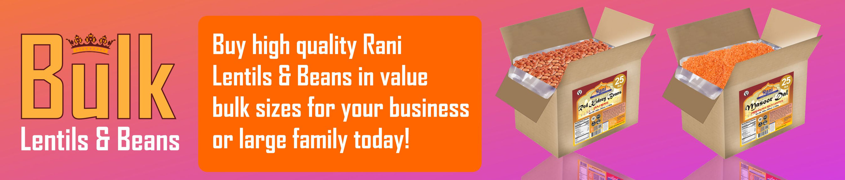 25lb Bulk Lentils & Beans — Rani Brand Factory Store