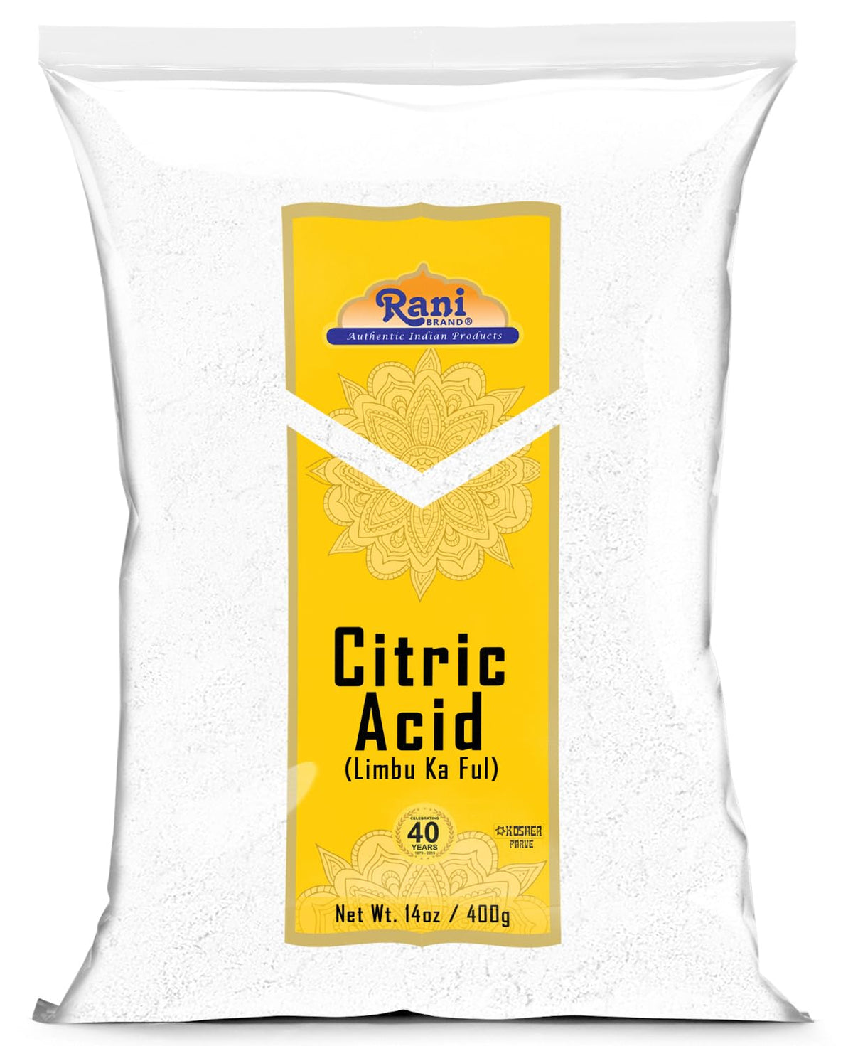 Rani Citric Acid Powder, Food Grade (Limbu Ka Ful) 14oz (400g) ~ Used ...