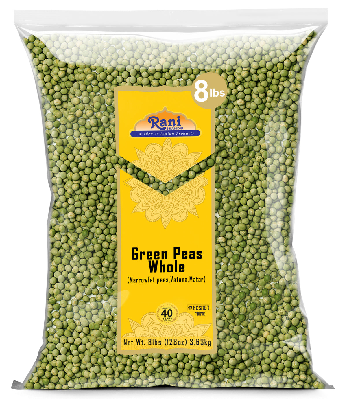 Rani Green Peas Whole, Dried (Marrowfat Peas, Vatana, Matar) 128oz (8l ...
