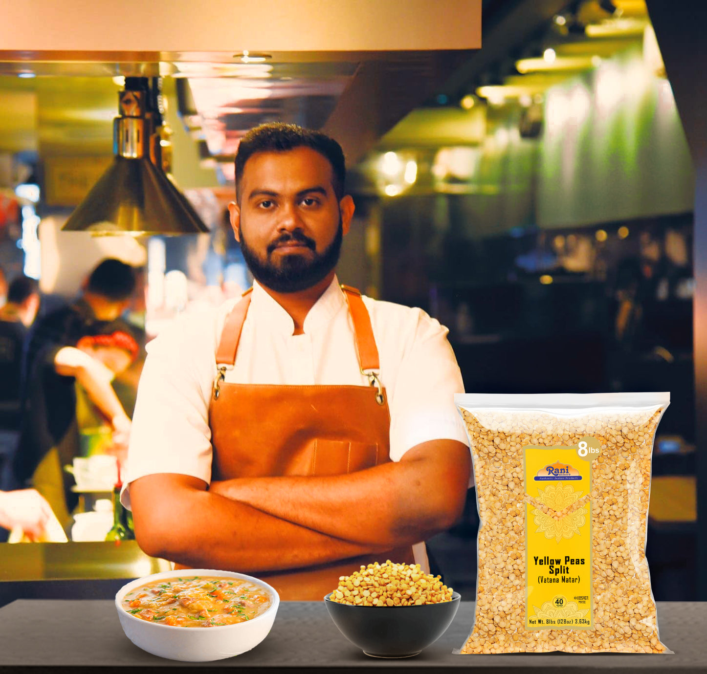 Rani Yellow Peas Split, Dried (Vatana, Matar) 128oz (8lbs) 3.63kg Bulk ...