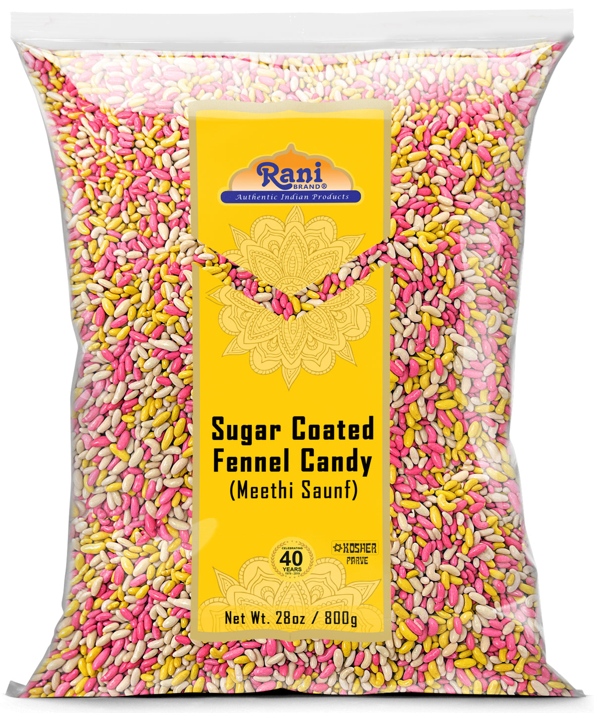 Rani Sugar Coated Fennel Candy 28oz (800g) ~ Indian After Meal Digesti ...