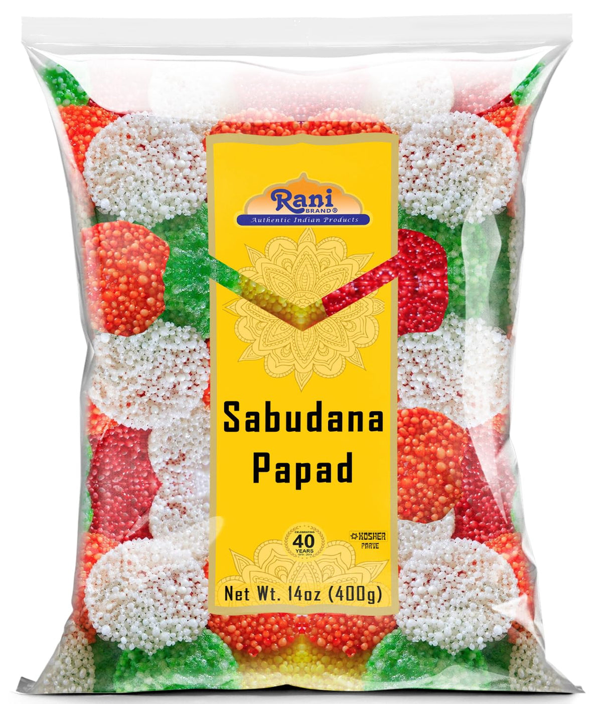 Rani Sabudana (Sago) Papad with Colors 14oz (400g) ~ Vegan | Gluten Fr ...