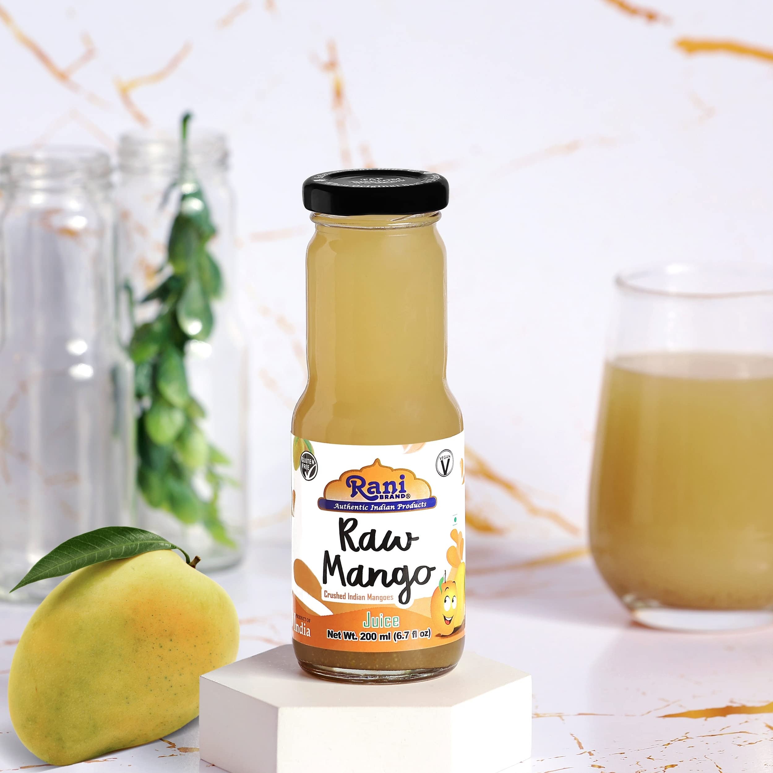 Rani Raw Mango 6.7 fl oz (200 ml) Glass Bottle, Pack of 2 ~ Indian Fru ...