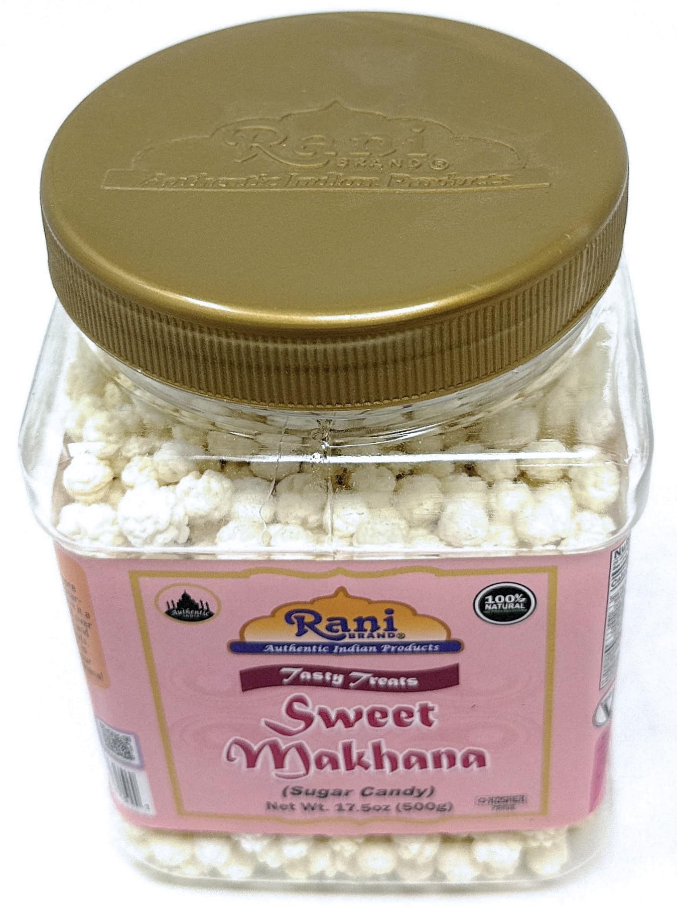 Rani Sweet Makhana (Sugar Candy) 17.5oz (1.1lbs) 500g PET Jar ~ All Na ...
