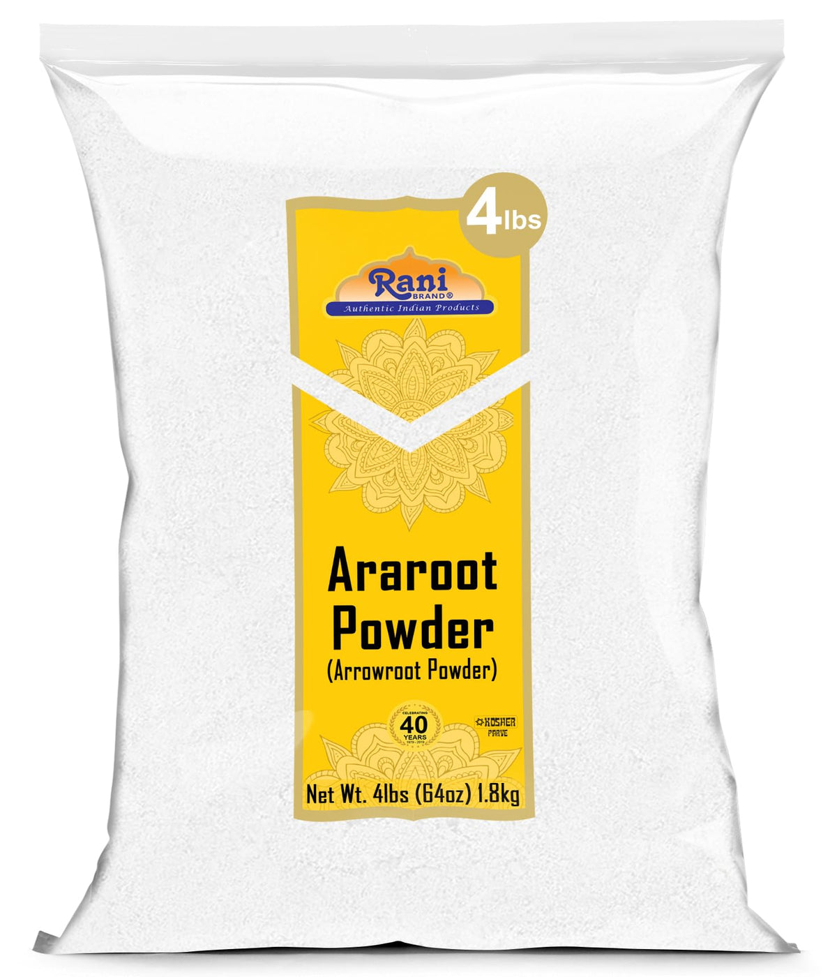 Rani Araroot (Arrowroot) Powder, Starch 64oz (4lbs) 1.81kg Bulk ~ All ...