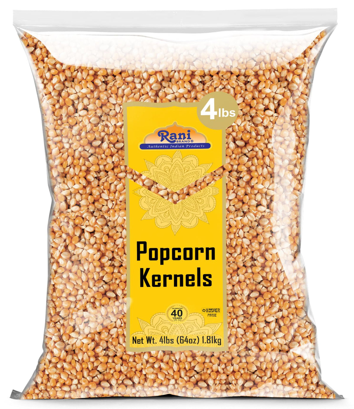 Rani Popcorn Kernels 64oz (4lbs) 1.81kg Bulk, Perfect for Stovetop, Mi ...