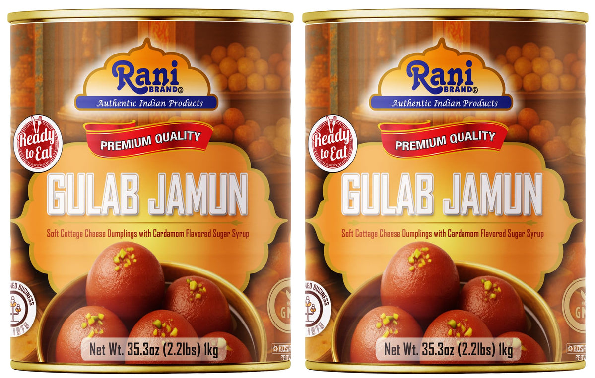 Rani Gulab Jamun Round (w/ Cardamom Flavored Sugar Syrup) 35.3oz (2.2l ...