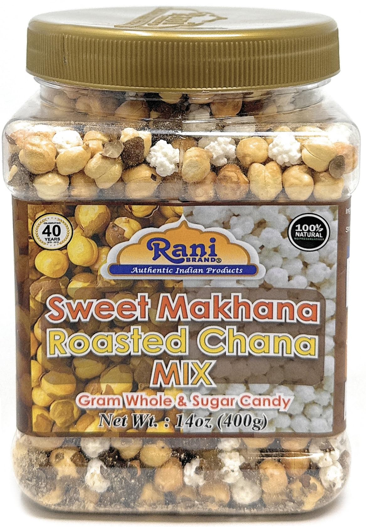 Rani Roasted Chana (Chickpeas) Sweet Mix Flavor 14oz (400g) PET Jar ...