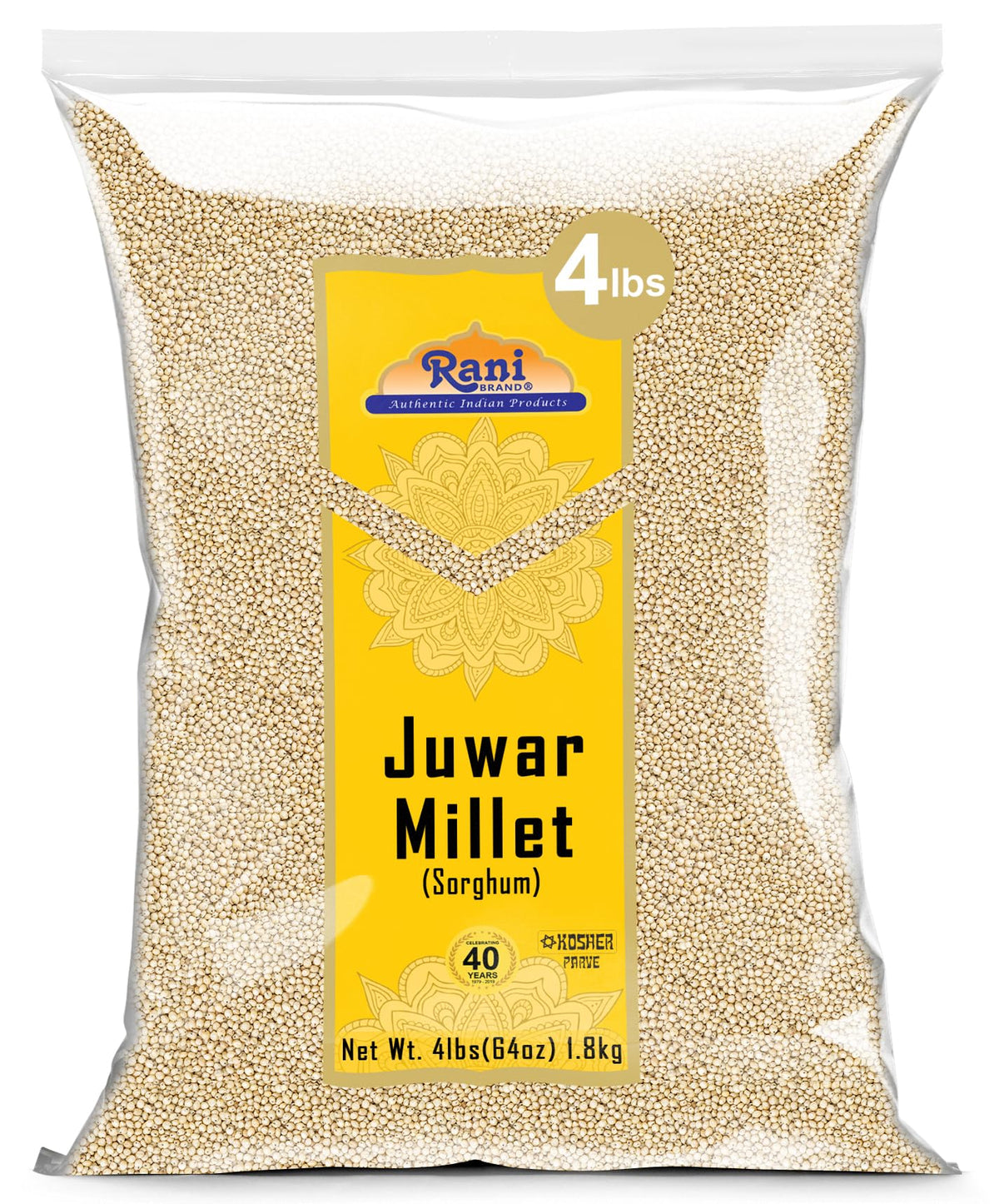 Rani Juwar Millet (Sorghum) Whole Ancient Grain Seeds 64oz (4lbs) 1.81 ...