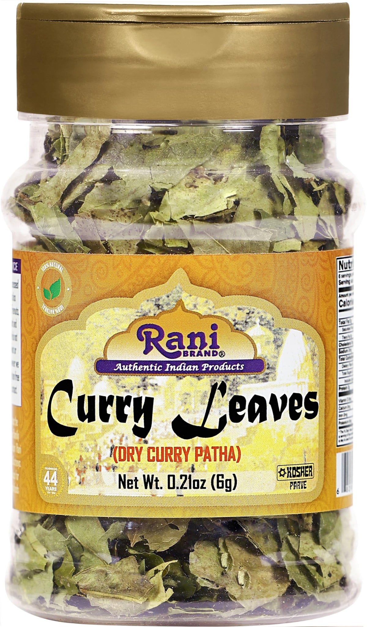 Rani Dried Curry Whole Leaves (Kari Neem Patha) Indian Spice 0.21oz (6 ...