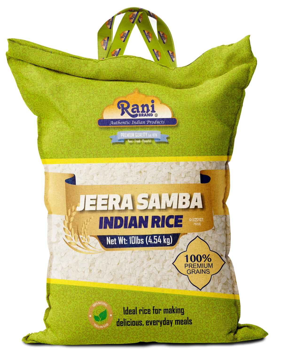 Rani Jeera Samba Indian Rice 160oz (10lbs) 4.54kg Cloth Bag ~ All Natu ...