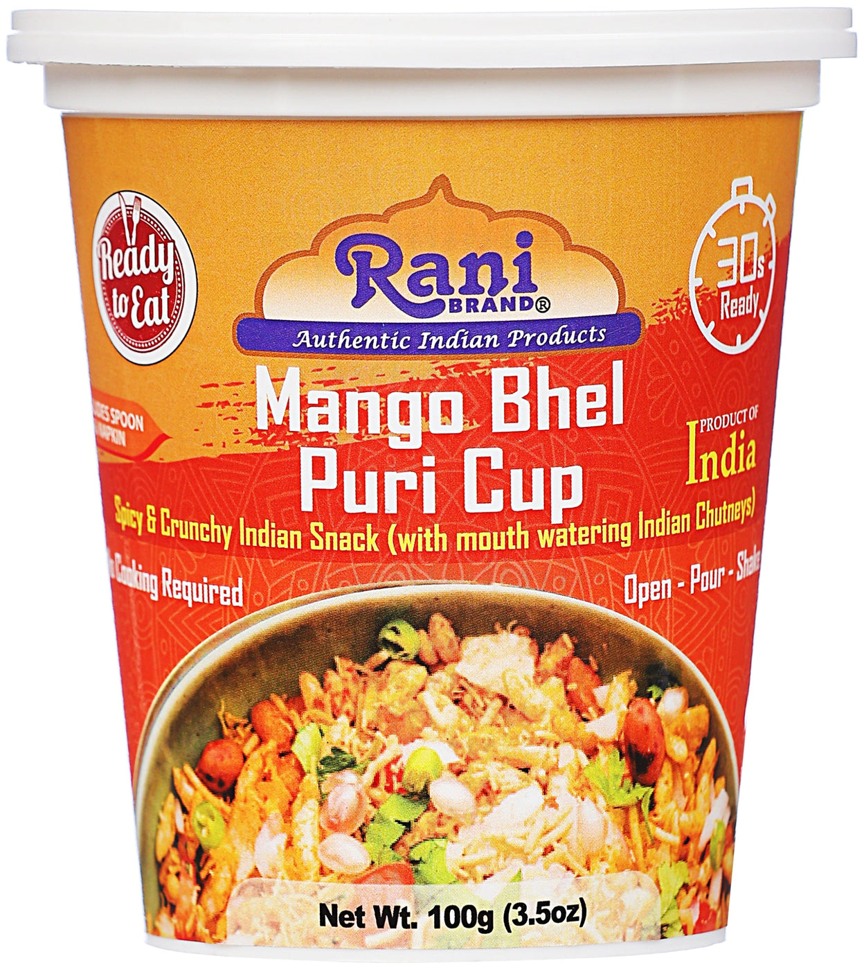 Rani Mango Bhel Puri Cup (Spicy & Crunchy Indian Snack w/ mouth wateri ...