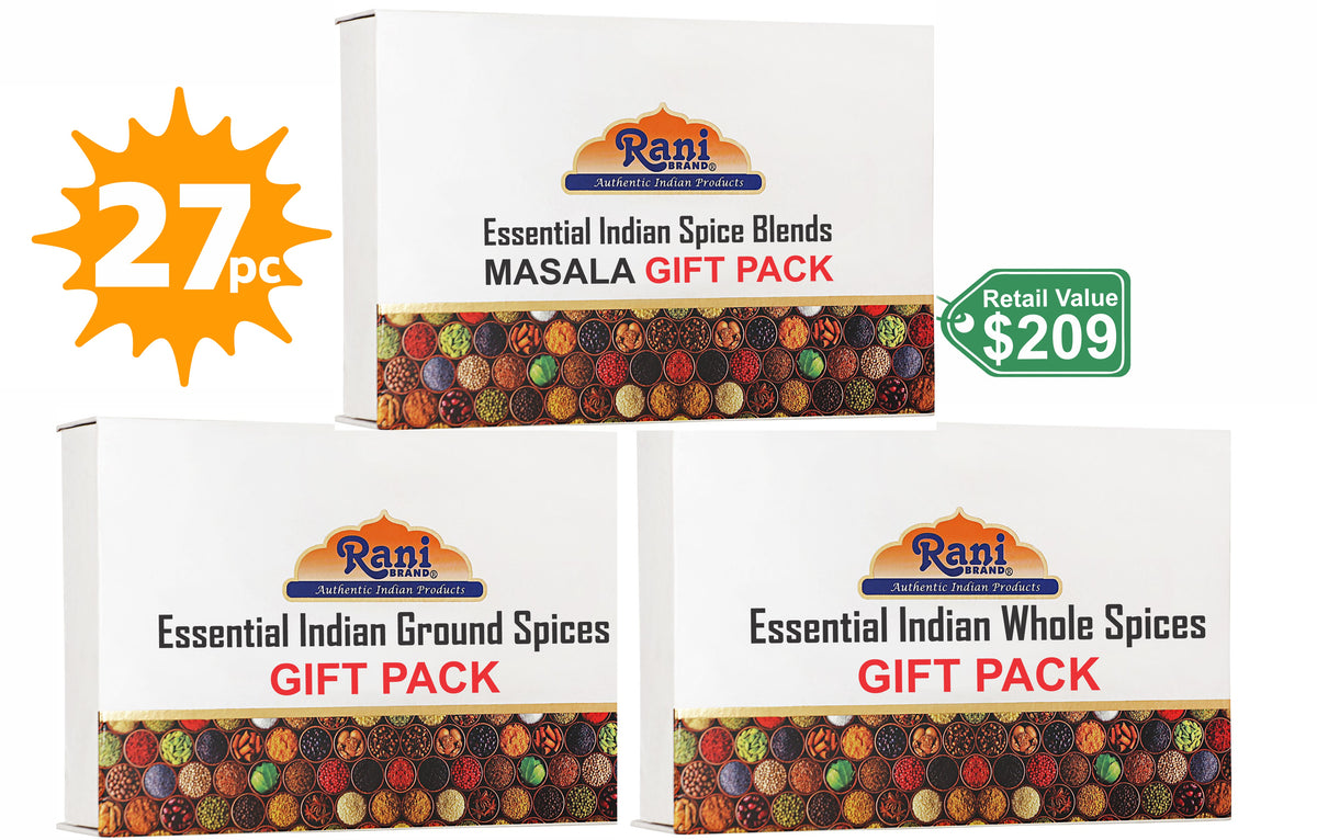 Rani 3-in1 Essential Indian Spices Gift Box Set (Masala, Ground & Whol ...
