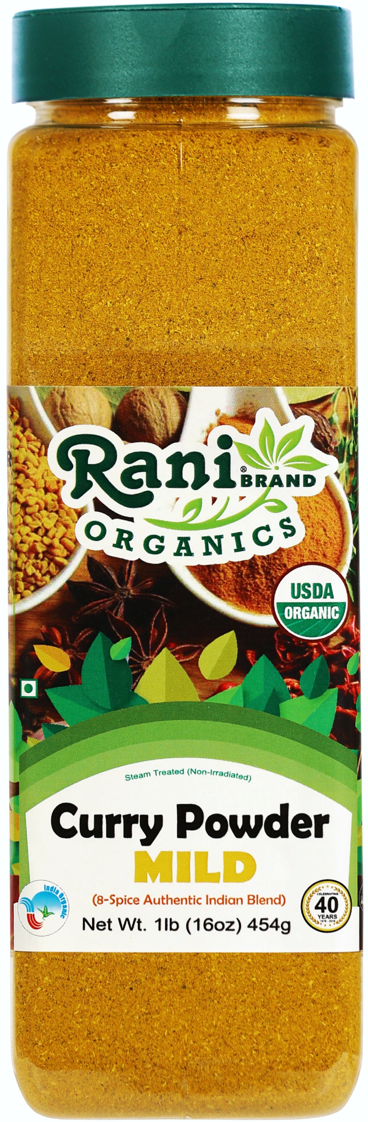 Rani Organic Curry Powder Mild (8-Spice Authentic Indian Blend) 16oz ...