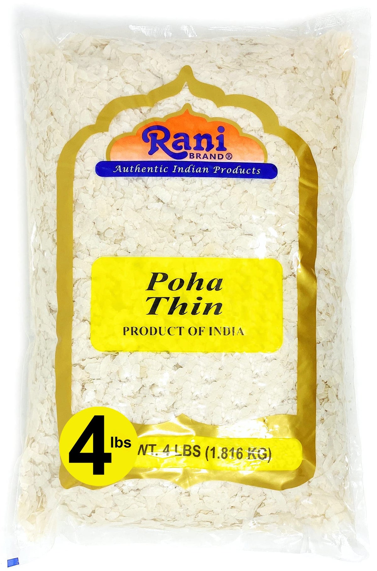 Rani Poha (Powa) Thin Cut (Flattened Rice) 64oz (4lbs) 1.81kg Bulk ~ A ...