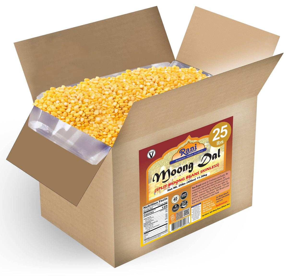 Rani Moong Dal (Split Mung Beans Without Skin) Lentils Indian 400oz (2 ...
