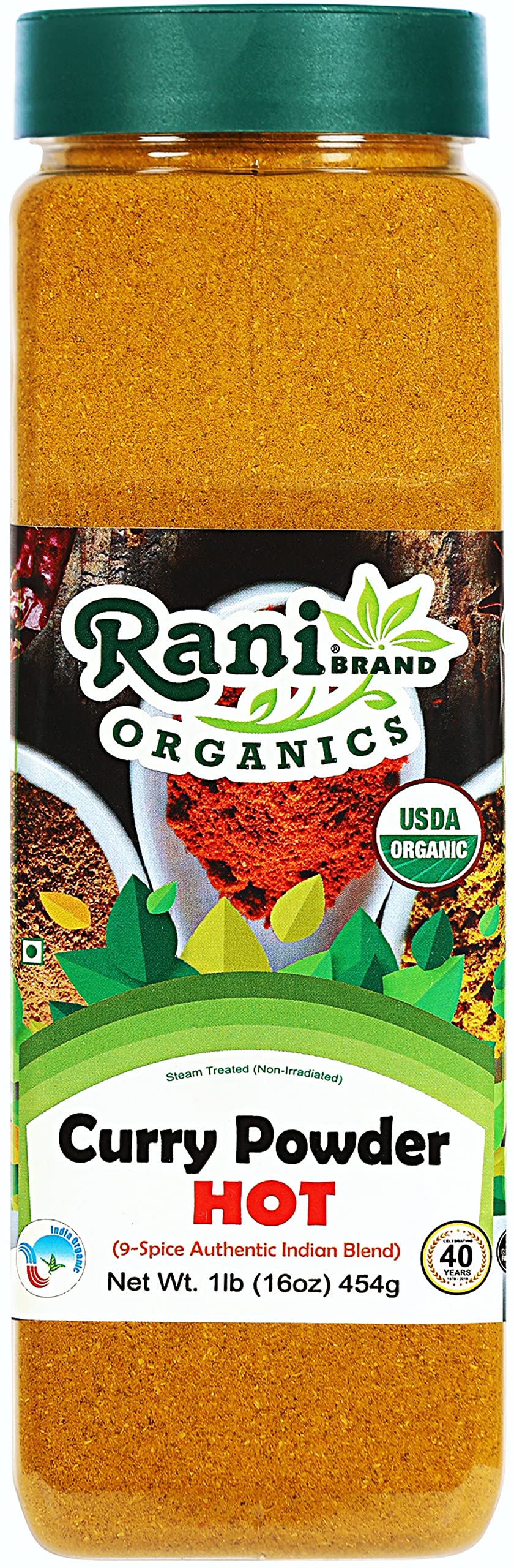 Rani Organic Curry Powder Hot (9-Spice Authentic Indian Blend) 16oz (1 ...